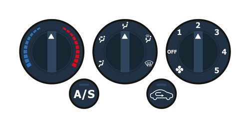 Car climate control with air condition button Vector Image