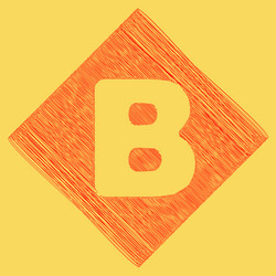 Letter b sign design template element Royalty Free Vector