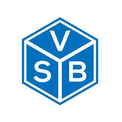 Vsb letter logo design on white background Vector Image