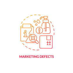 2d manufacturing defects gradient icon concept Vector Image