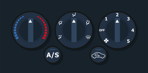 Car climate control with air condition button Vector Image