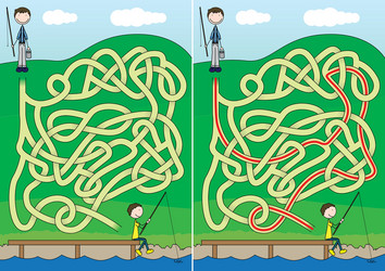 Maze Fishing Vector Images (over 500)