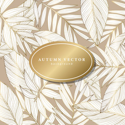Luxury abstract background with golden branches Vector Image