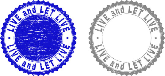 Live and let rubber stamp Royalty Free Vector Image