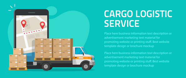 Colored logistic poster Royalty Free Vector Image