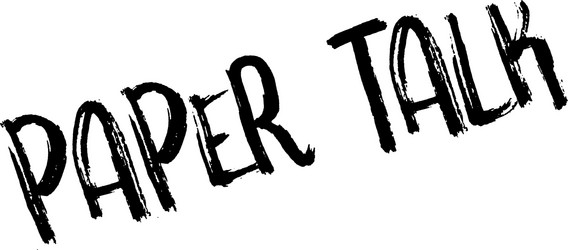 Paper talk rubber stamp Royalty Free Vector Image