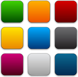 Square button set Royalty Free Vector Image - VectorStock
