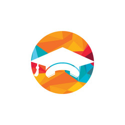 Education call logo design template Royalty Free Vector