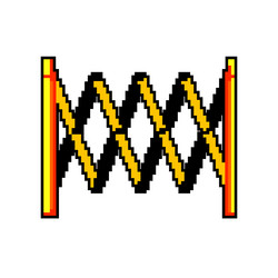 Security road barrier game pixel art Royalty Free Vector