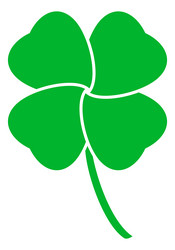 Four leaf clover lucky symbol good luck wish Vector Image