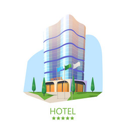 Hotel building Royalty Free Vector Image - VectorStock
