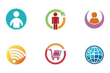 Global inclusive education logo Royalty Free Vector Image