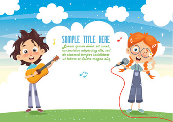 Kids playing music Royalty Free Vector Image - VectorStock