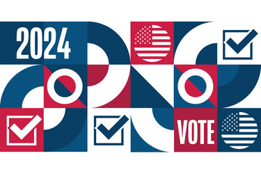 Presidential election 2024 template Royalty Free Vector