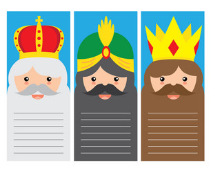 Letter to the three kings Royalty Free Vector Image
