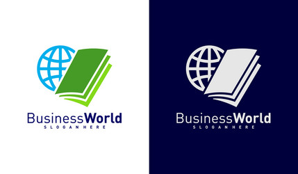 World book logo design colorful Royalty Free Vector Image