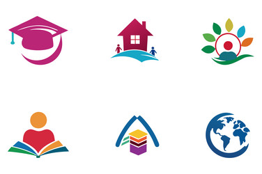 Global inclusive education logo Royalty Free Vector Image