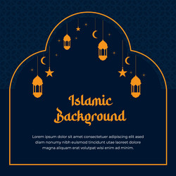 Square islamic template Royalty Free Vector Image
