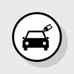 Car sign black dashed icon Royalty Free Vector Image