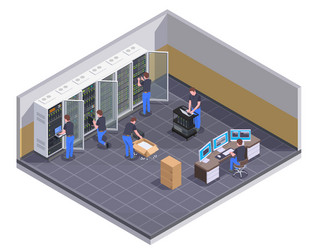 Space mission control center rocket launch Vector Image