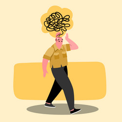 Hand drawn flat design overwhelmed people Vector Image