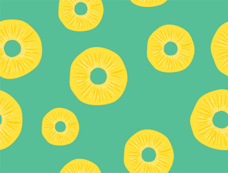 Pineapple seamless pattern slice Royalty Free Vector Image