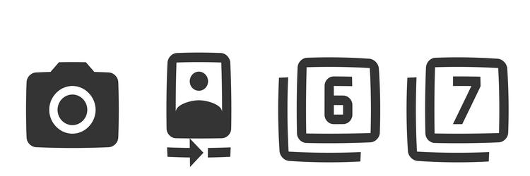 Set of 4 icons image a simple Royalty Free Vector Image