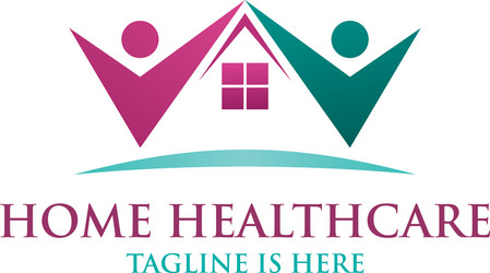 Home healthcare logo Royalty Free Vector Image