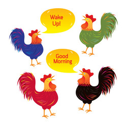 Good Morning Rooster Vector Images (39)