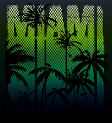 A cool surfing in miami design Royalty Free Vector Image