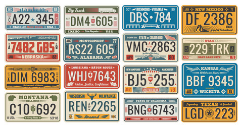 License Plates Vector Images (over 1,500)