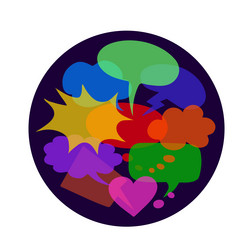 Dialogue balloons conversation clouds speech Vector Image