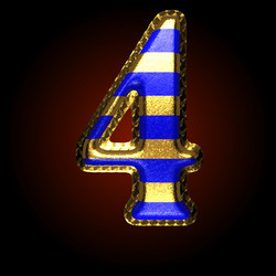 Golden and blue letter l Royalty Free Vector Image