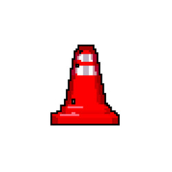 Security road barrier game pixel art Royalty Free Vector