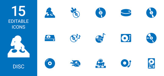 Disc icons Royalty Free Vector Image - VectorStock