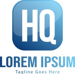 Initial hq logo template with modern frame Vector Image