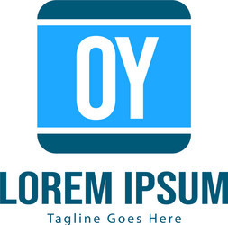 Initial letter oy logo template design Royalty Free Vector