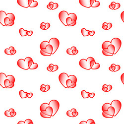 Red big and small hearts Royalty Free Vector Image