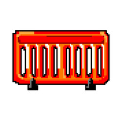 Security road barrier game pixel art Royalty Free Vector