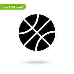 Basketball basket icon game equipment Royalty Free Vector