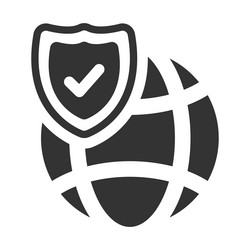 Global protection icon Royalty Free Vector Image
