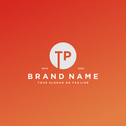 Letter tp logo design Royalty Free Vector Image