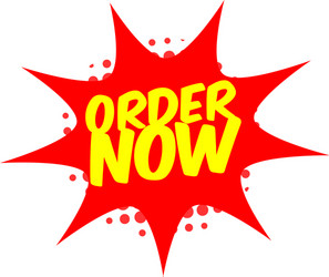 Order now text 3d orange design Royalty Free Vector Image