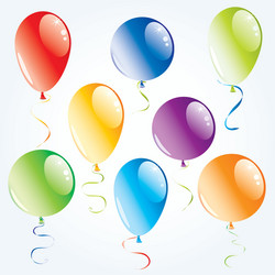 Balloons and confetti Royalty Free Vector Image
