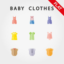Baby cloth icons set Royalty Free Vector Image