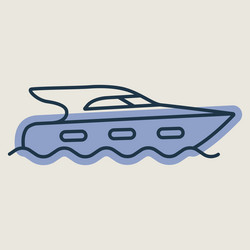 Cruising motor yacht icon graph symbol Royalty Free Vector