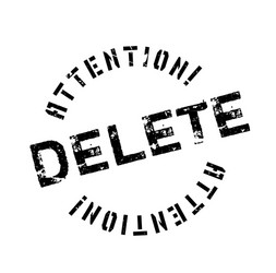 Delete rubber stamp Royalty Free Vector Image - VectorStock