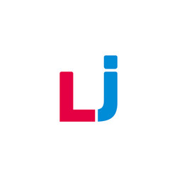 Letter lj colorful linked geometric logo Vector Image