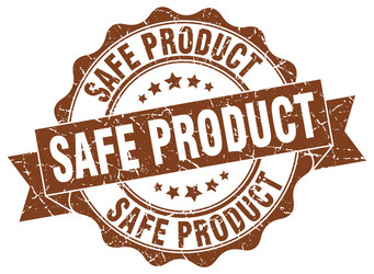Safe product stamp sign seal Royalty Free Vector Image
