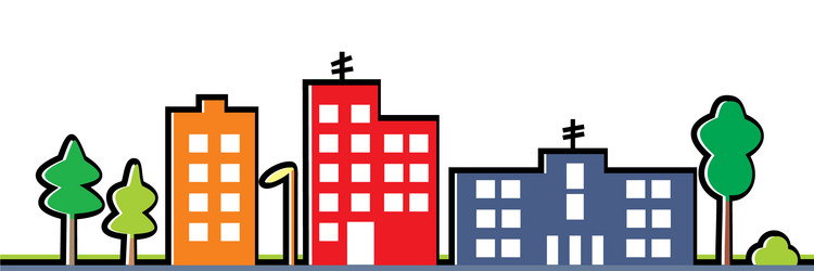 Town color Royalty Free Vector Image - VectorStock